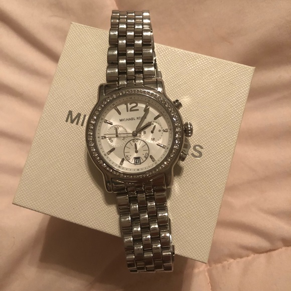 Michael Kors | Accessories | Authentic Womens Michael Kors Silver Watch ...